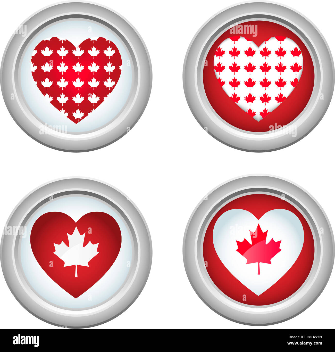 Canada Buttons for 1st of July Stock Photo - Alamy