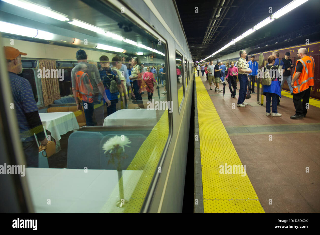 Grand Central Station Parade of trains event Stock Photo - Alamy