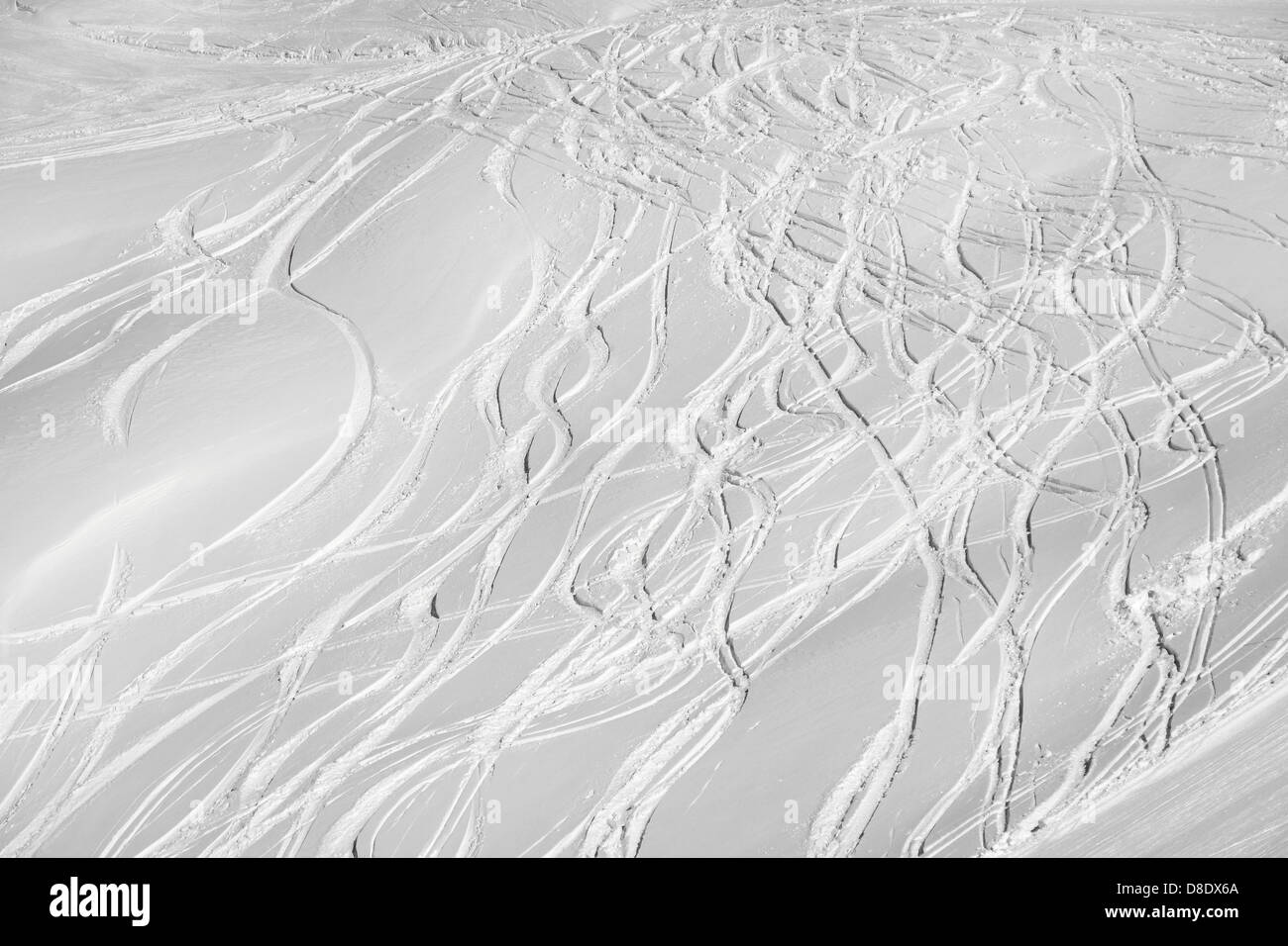 Path on snow in Black and White Stock Photos & Images - Alamy