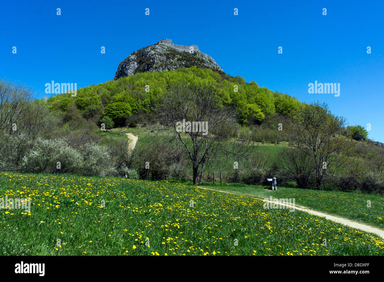 Approach to chateau de montsegur hi-res stock photography and images ...