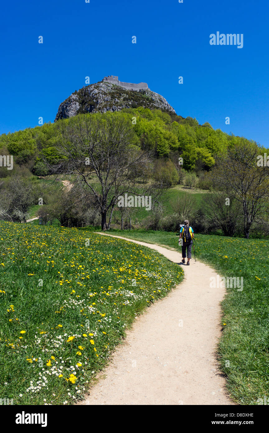 Approach to chateau de montsegur hi-res stock photography and images ...