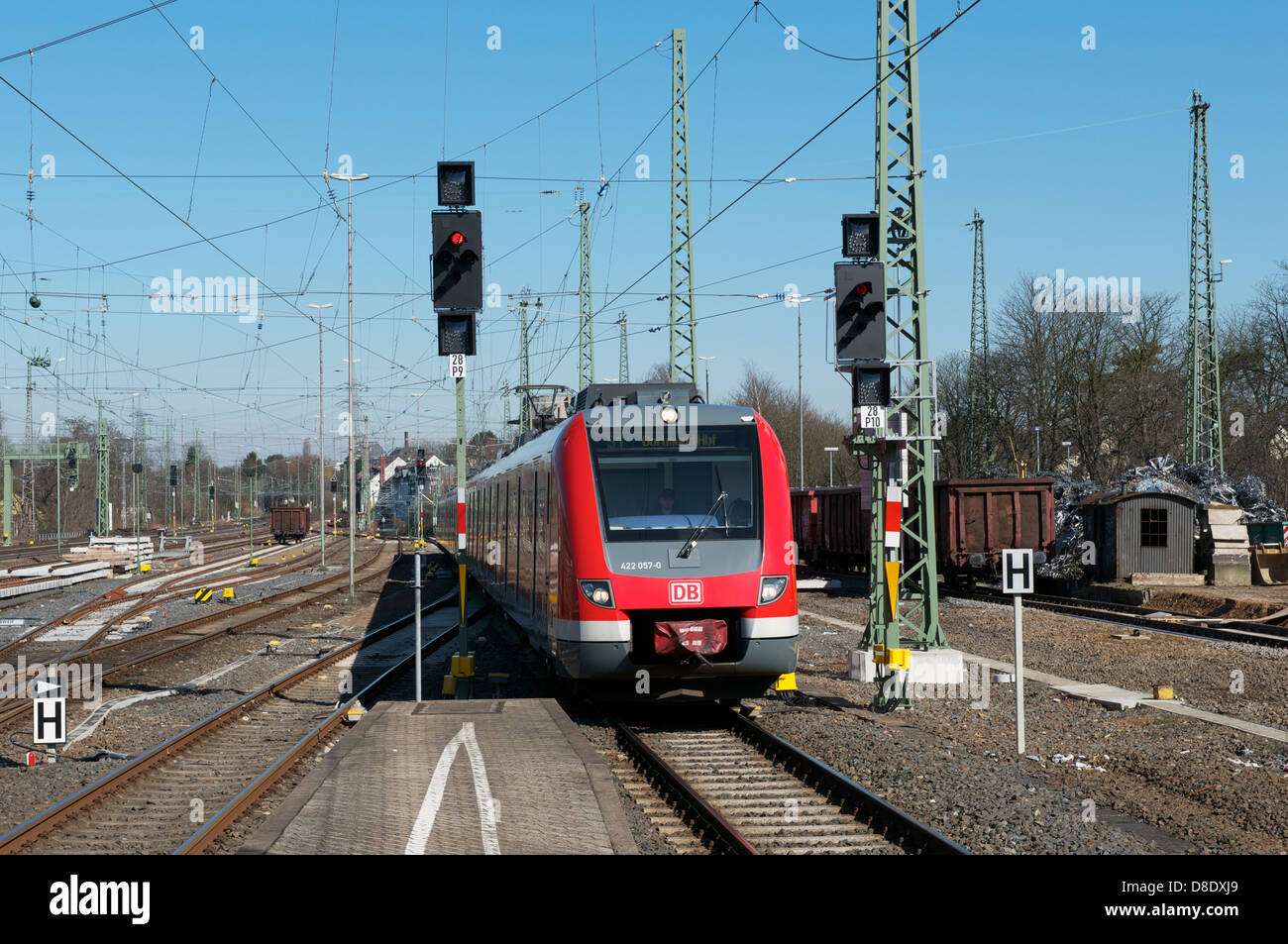 Arriving suburban train hi-res stock photography and images - Alamy