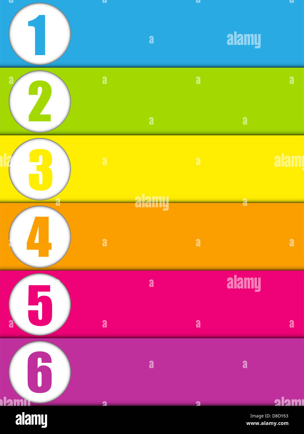 Vector - Set of Colorful Banners with Numbers Stock Photo - Alamy