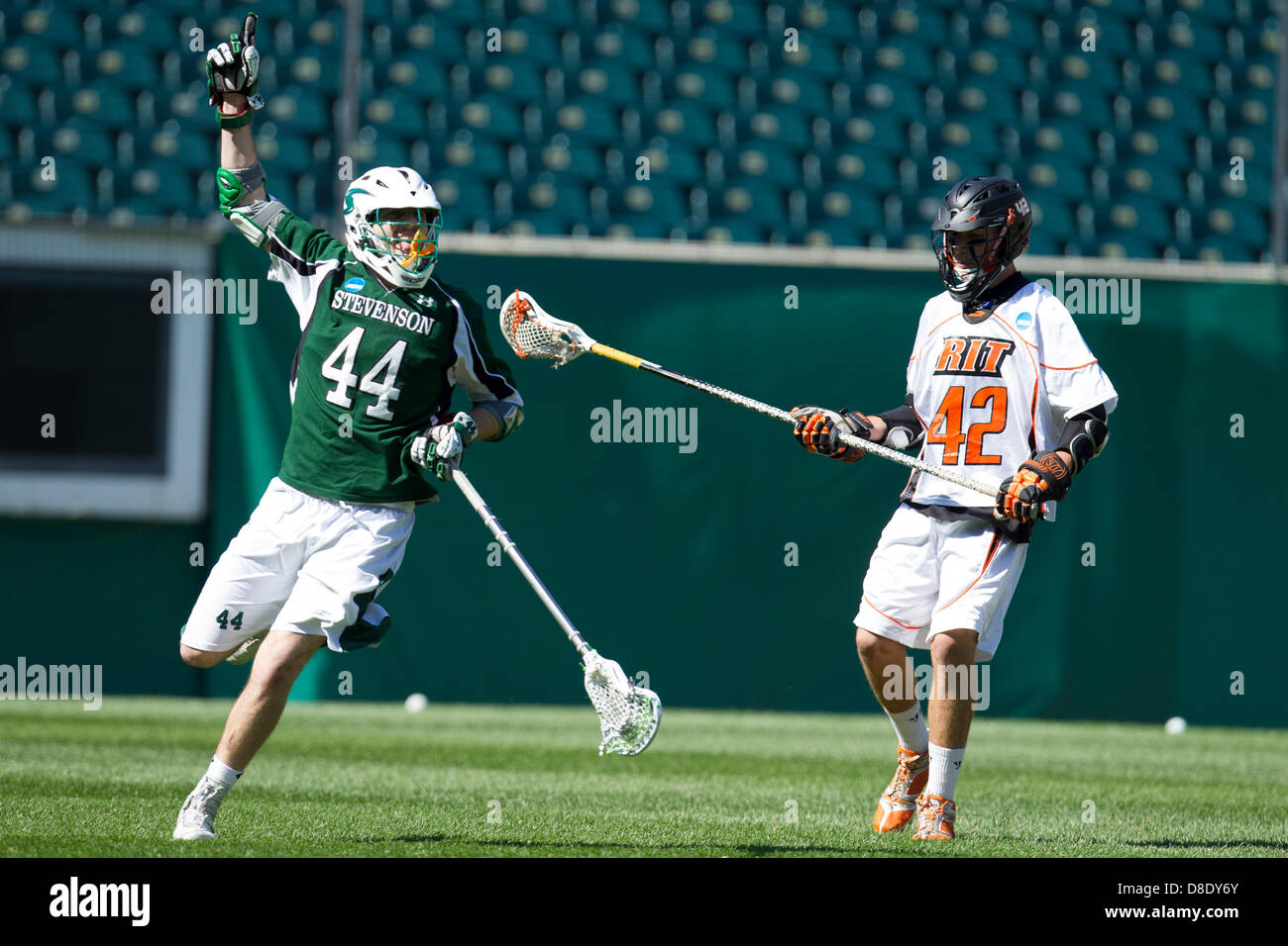 May 26, 2013: Stevenson Mustangs midfield Matt Tompkins (44) reacts to ...