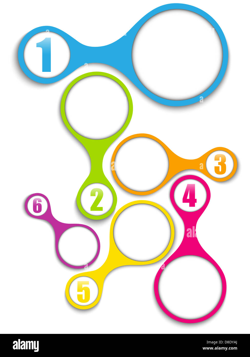 Vector - Set of Colorful Frames with Numbers Stock Photo - Alamy