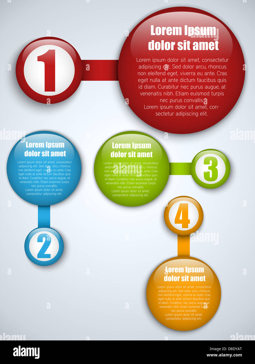 Vector - Set of Colorful Frames with Numbers Stock Photo - Alamy