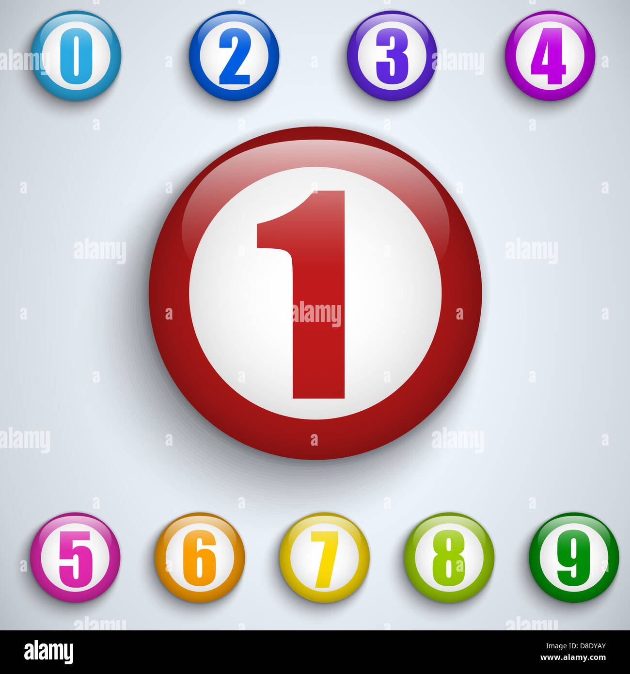 Vector - Set of Colorful Frames with Numbers Stock Photo - Alamy