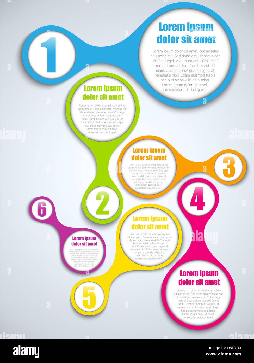 Vector - Set of Colorful Frames with Numbers Stock Photo - Alamy