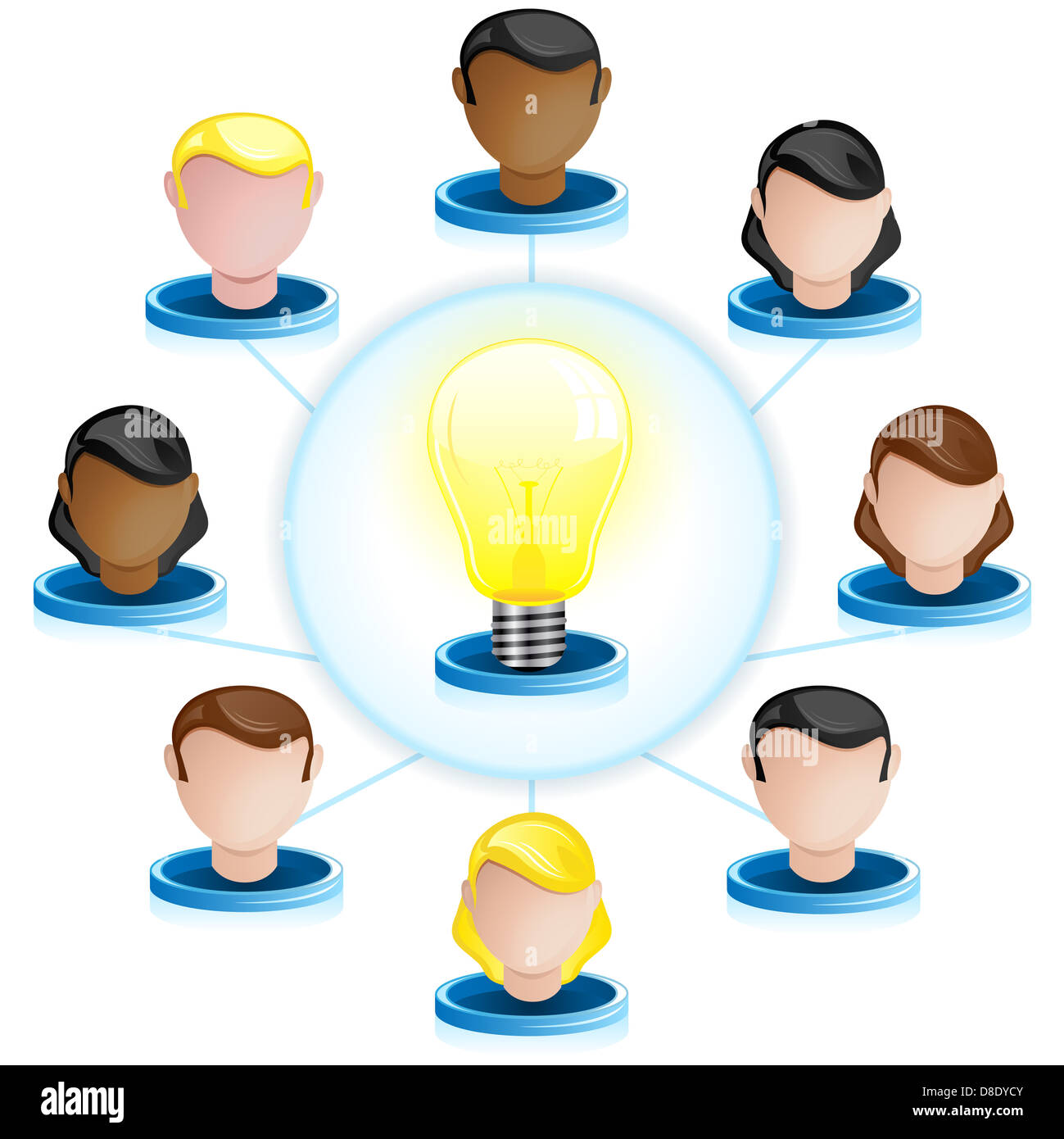 Vector - Creativity Network Crowdsourcing Stock Photo - Alamy