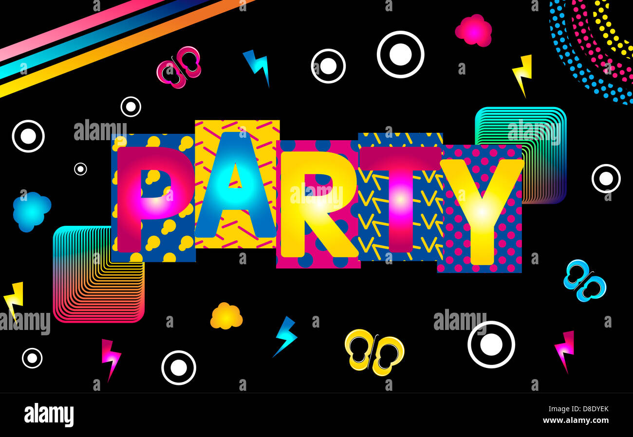 Music party funky retro image hi-res stock photography and images - Alamy