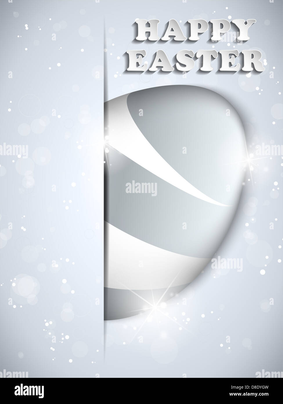 Vector - Happy Easter Silver Egg Shiny Metal Stock Photo - Alamy