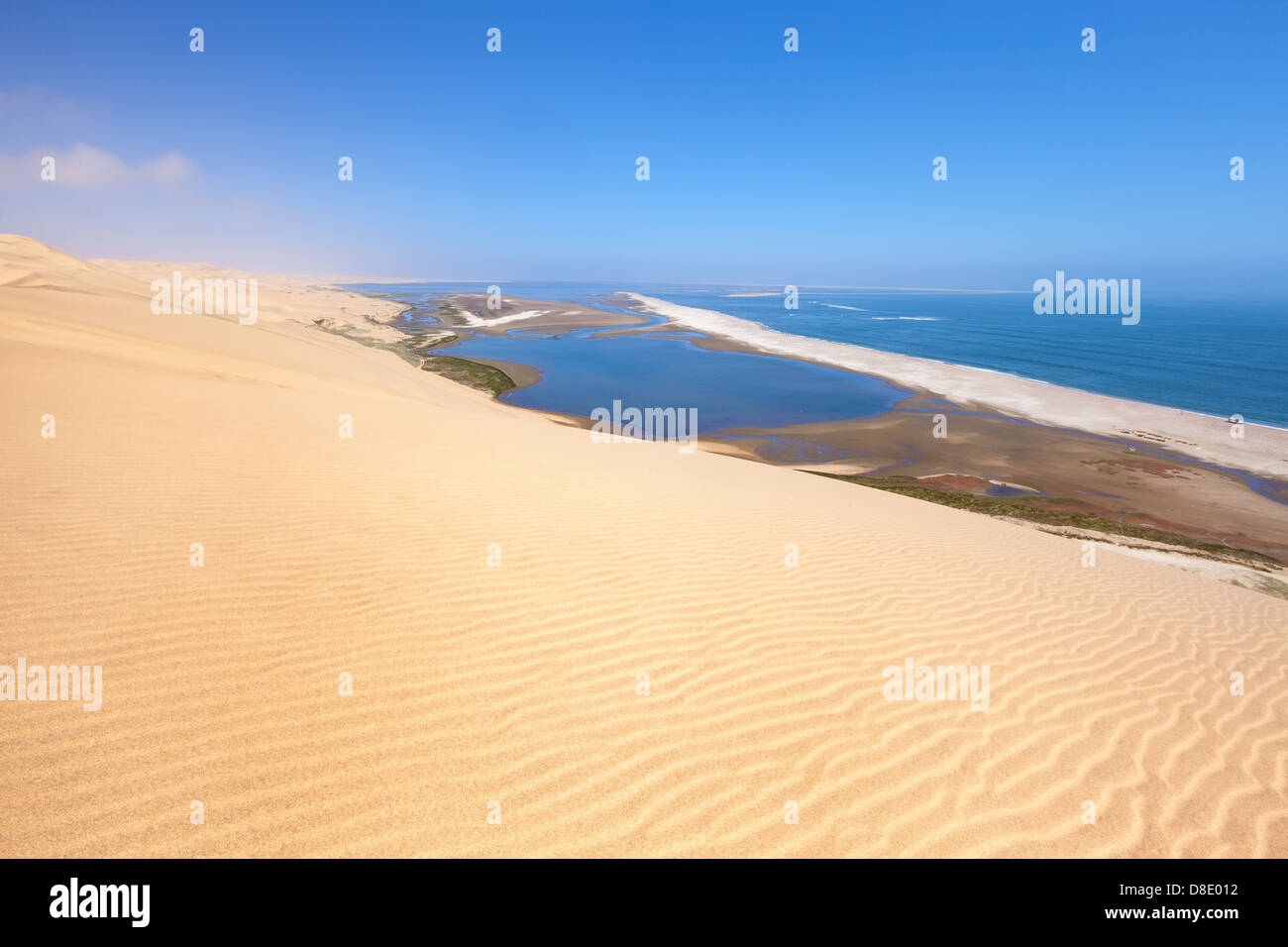 Aerial view on Sandwich Harbour in Namibia, Africa Stock Photo - Alamy