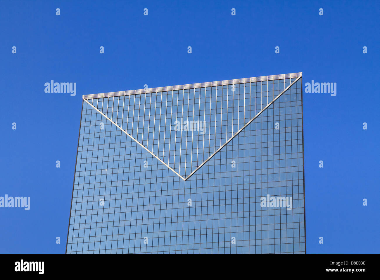 A large envelope like building with a glass facade in Atlanta Stock ...