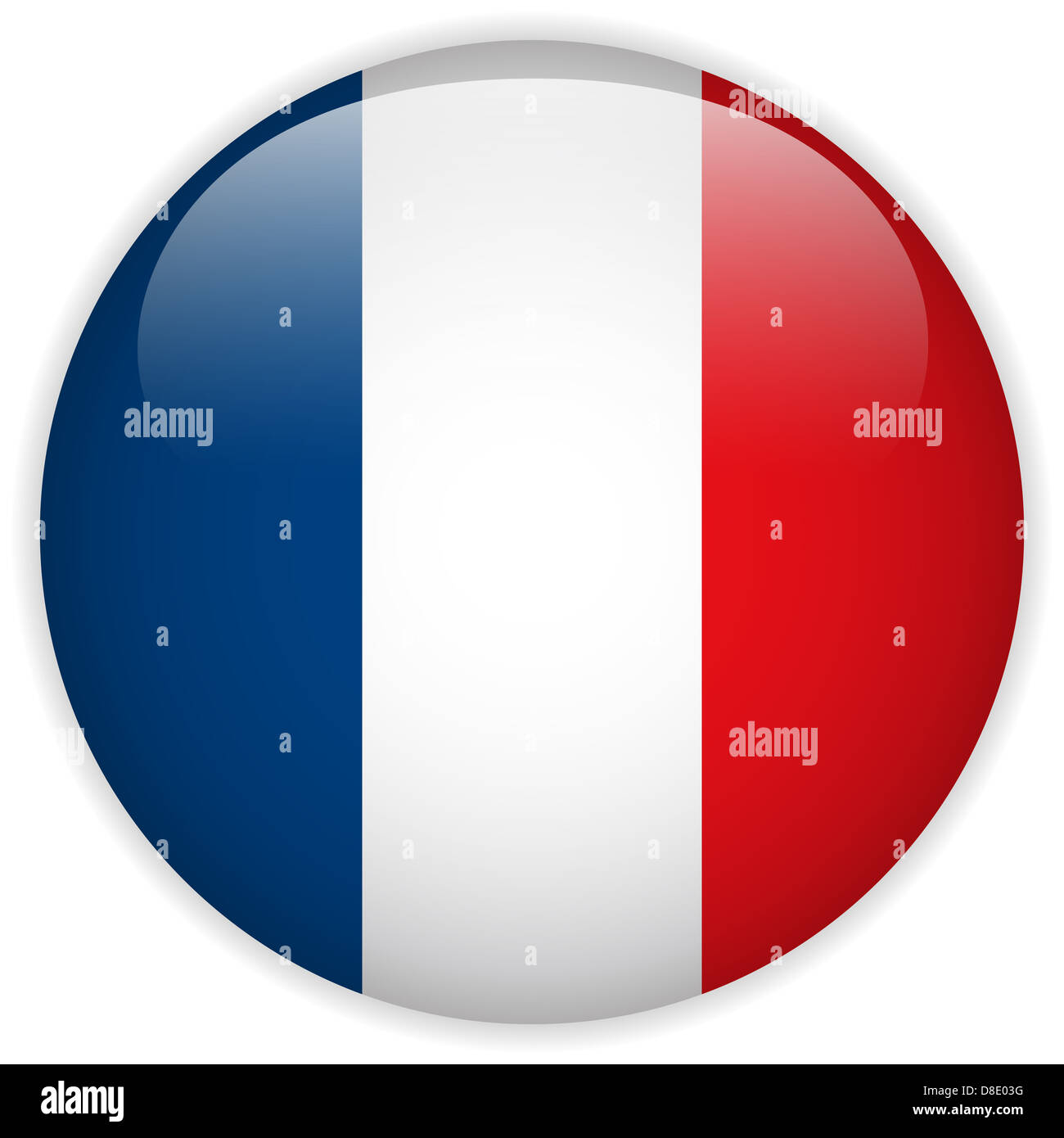 Vector - France Flag Glossy Button Stock Photo - Alamy