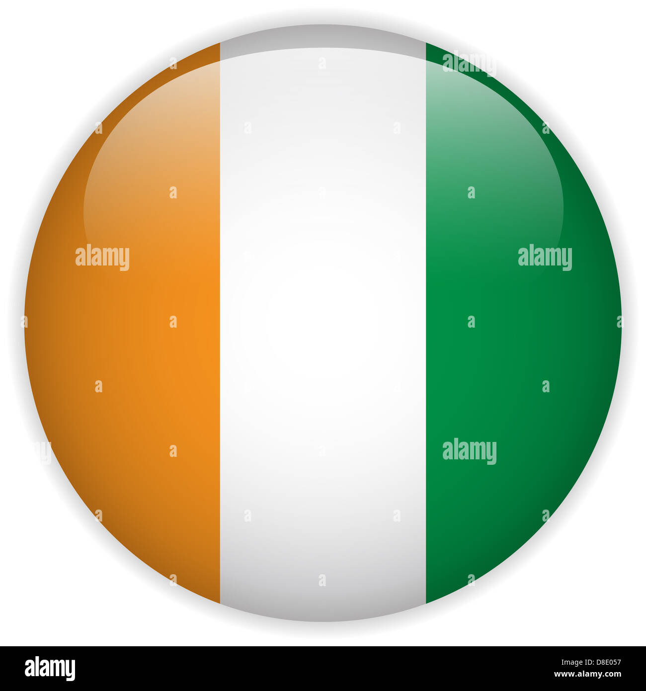 Vector - Ireland Flag Glossy Button Stock Photo - Alamy