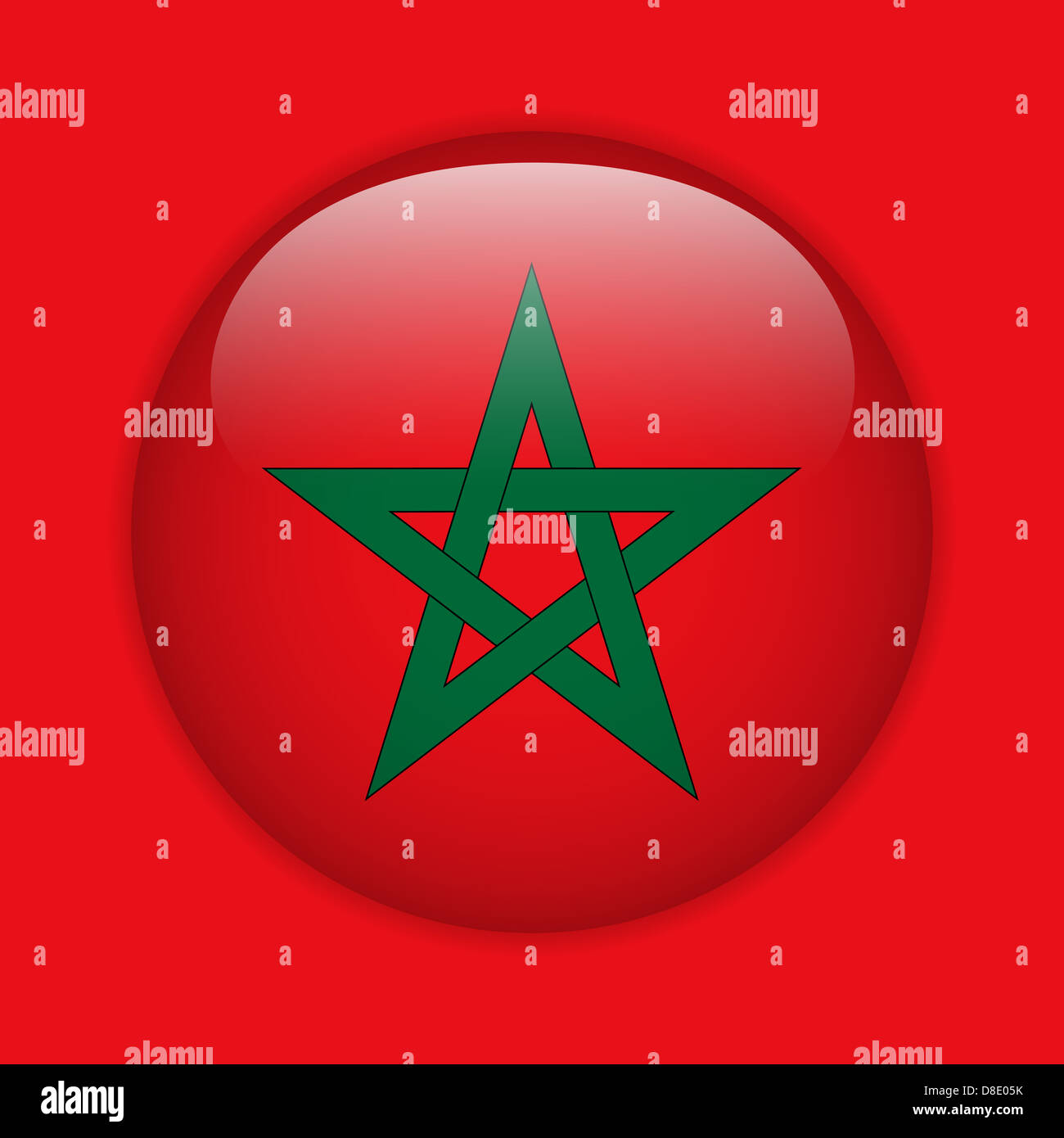 Vector - Morocco Flag Glossy Button Stock Photo - Alamy