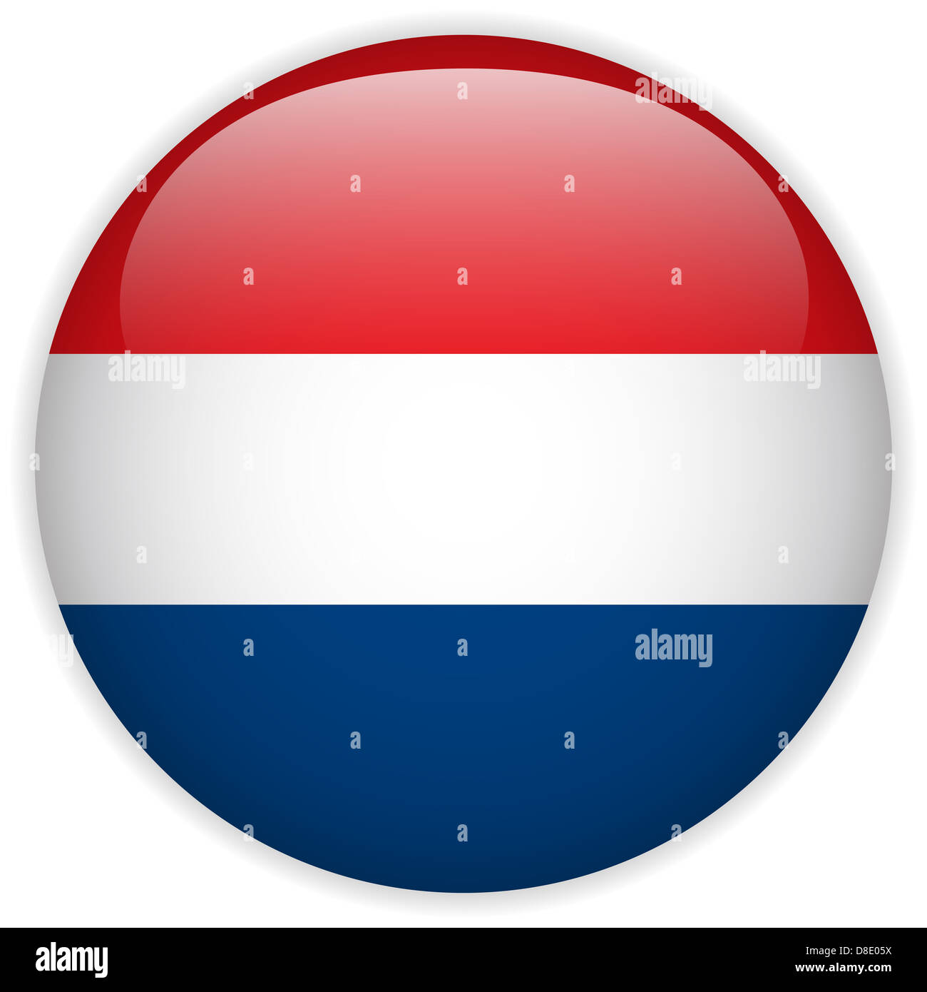 Vector - Netherlands Flag Glossy Button Stock Photo - Alamy
