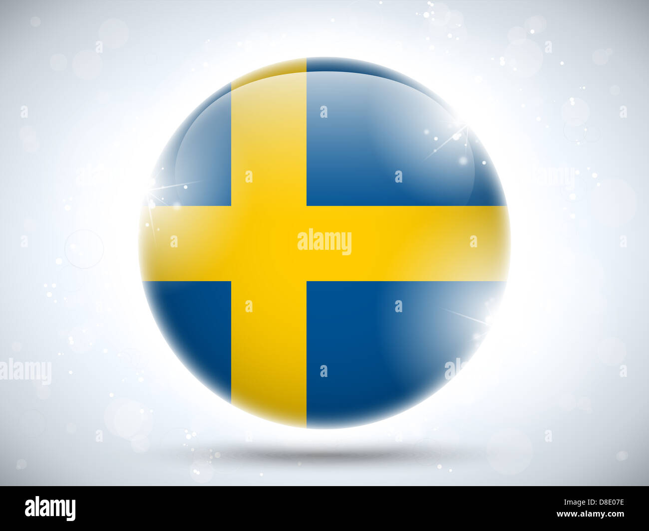 Vector - Sweden Flag Glossy Button Stock Photo - Alamy