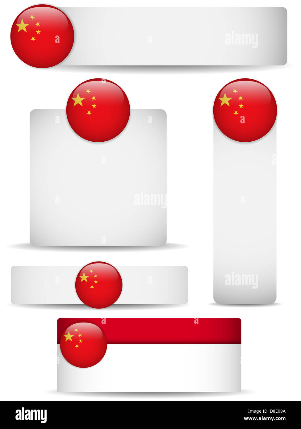 Vector - China Country Set of Banners Stock Photo - Alamy