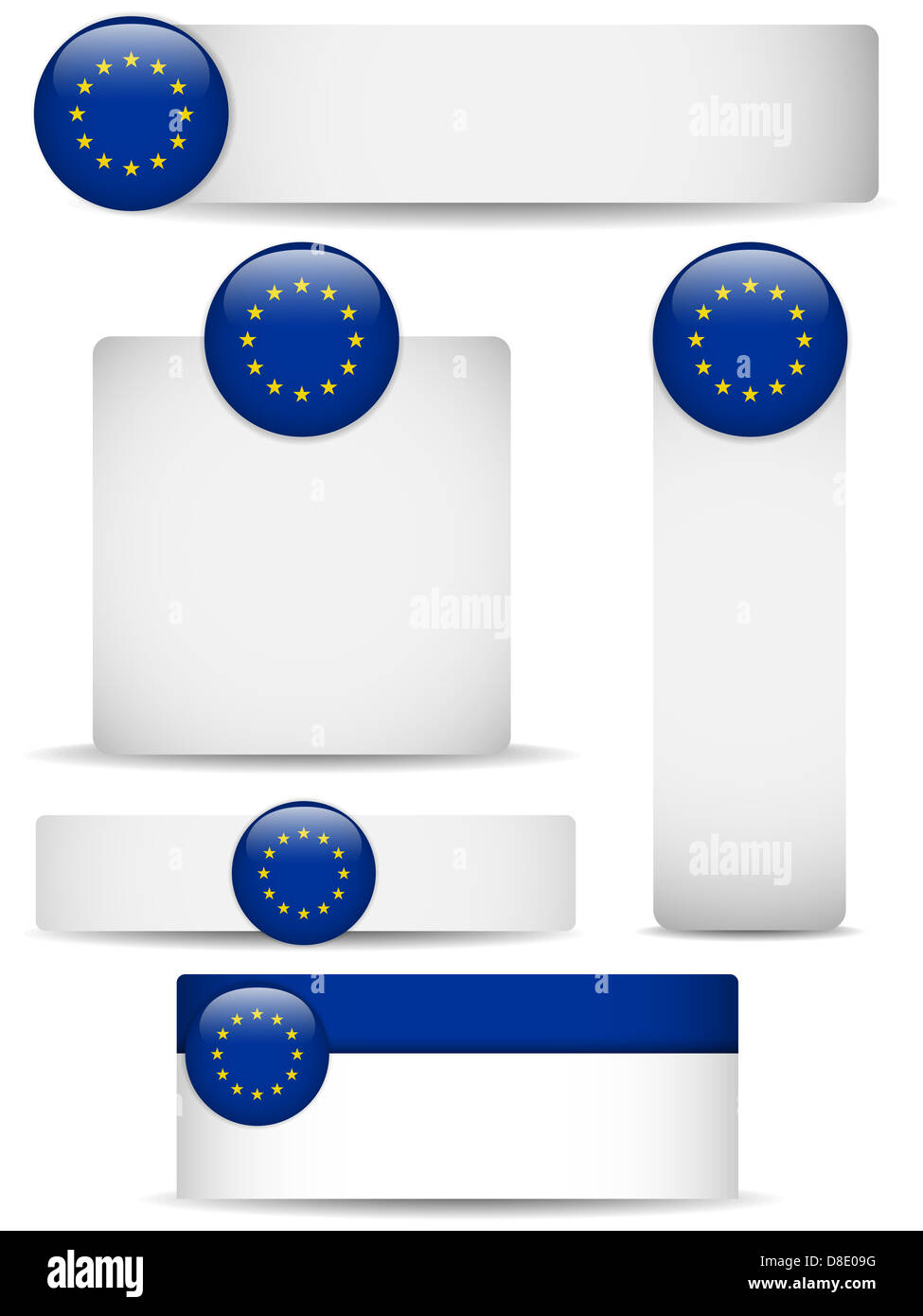 Vector - Europe Country Set of Banners Stock Photo - Alamy