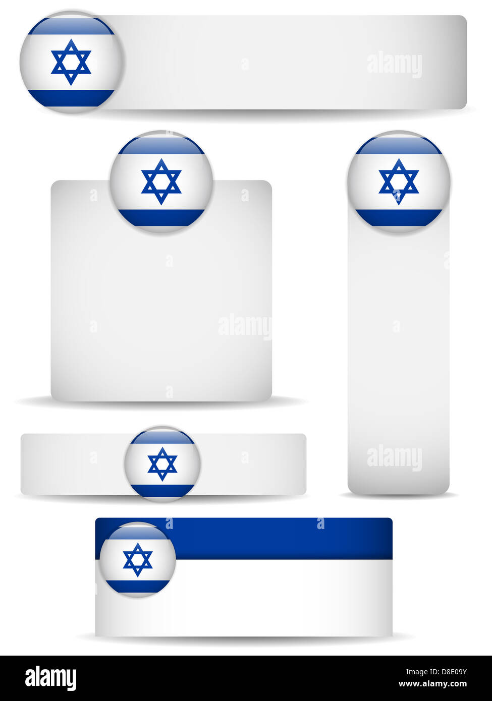 Vector - Israel Country Set of Banners Stock Photo - Alamy