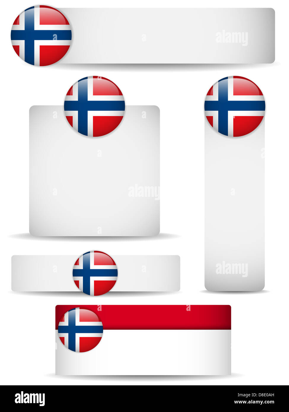Vector - Norway Country Set of Banners Stock Photo - Alamy