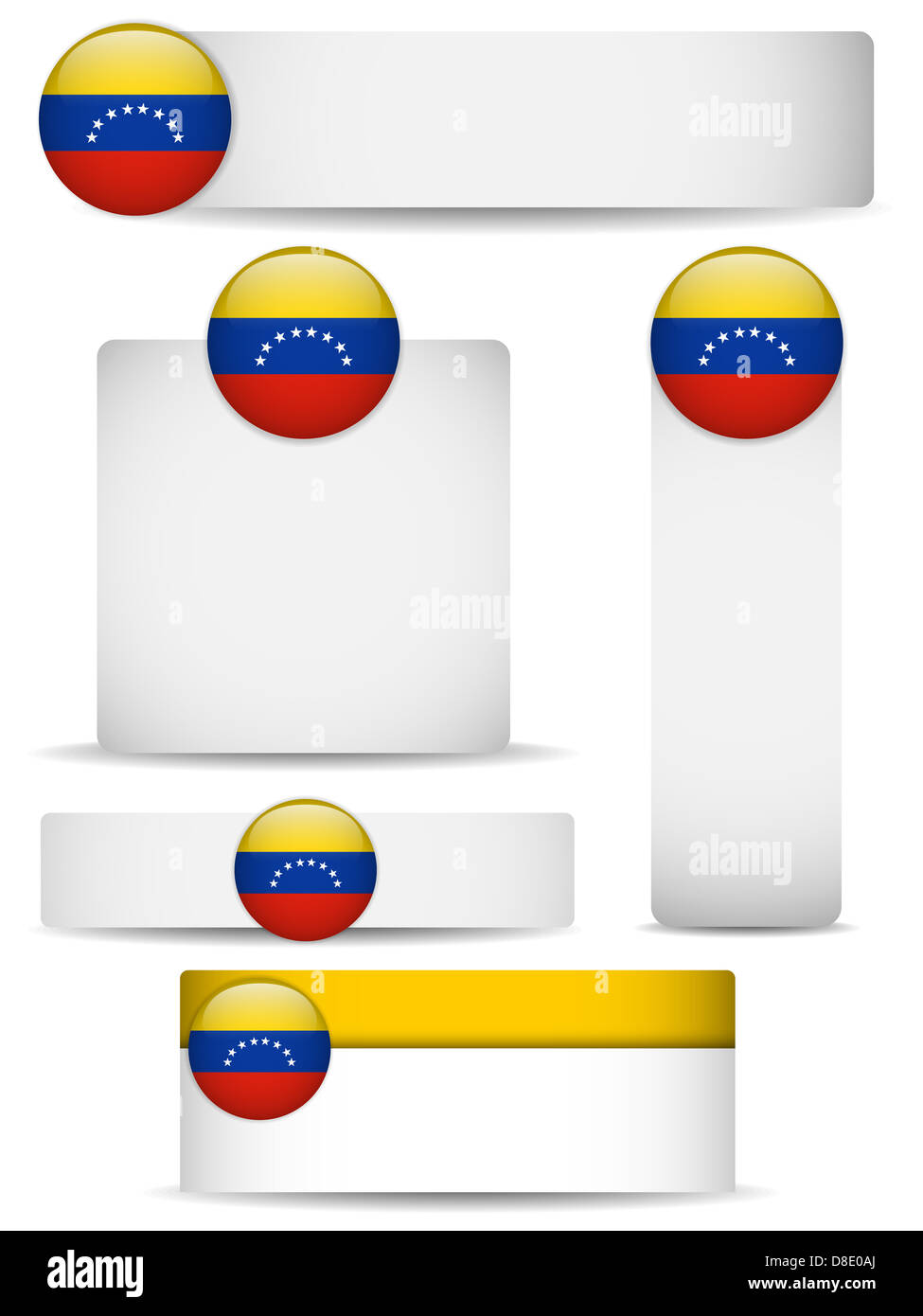 Vector - Venezuela Country Set of Banners Stock Photo - Alamy