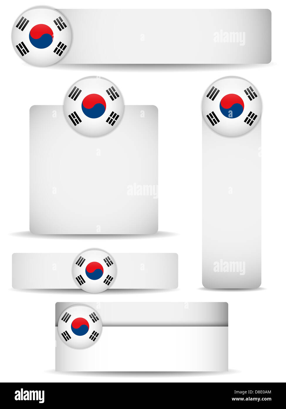 Vector - South Korea Country Set of Banners Stock Photo - Alamy