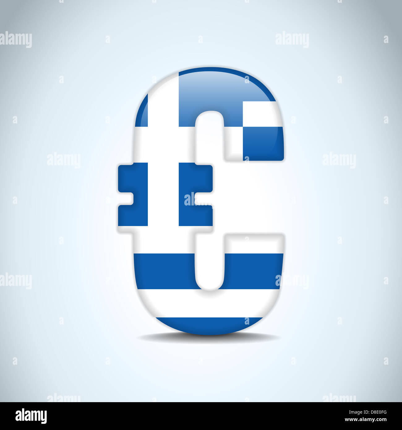 Vector - Euro Symbol with Greece Flag Stock Photo - Alamy