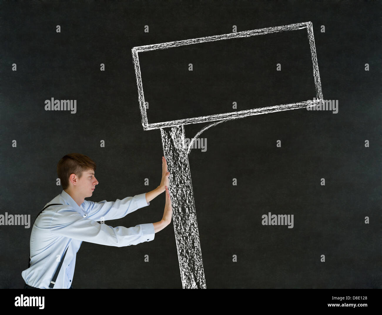 Business person training blackboard hi-res stock photography and images ...