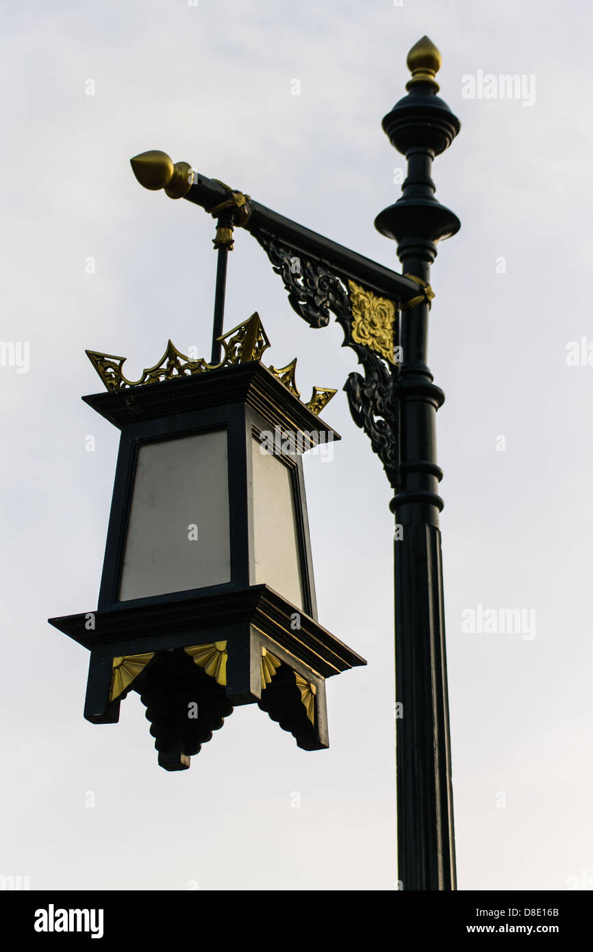 Street lamp pole in Traditional Lanna style Stock Photo - Alamy