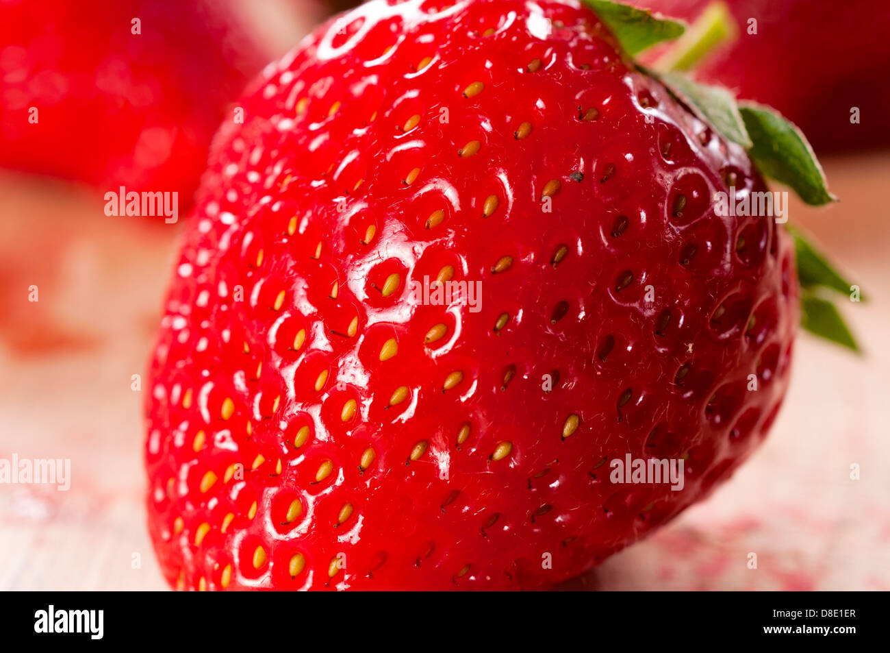 Macro shoot of fresh organic strawberry Stock Photo - Alamy