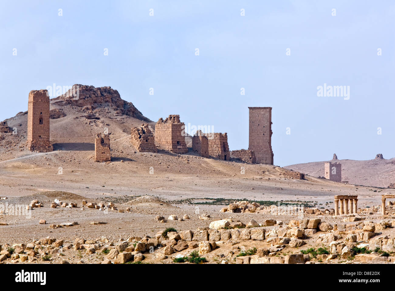 Ancient Roman time town in Palmyra (Tadmor), Syria. Greco-Roman ...