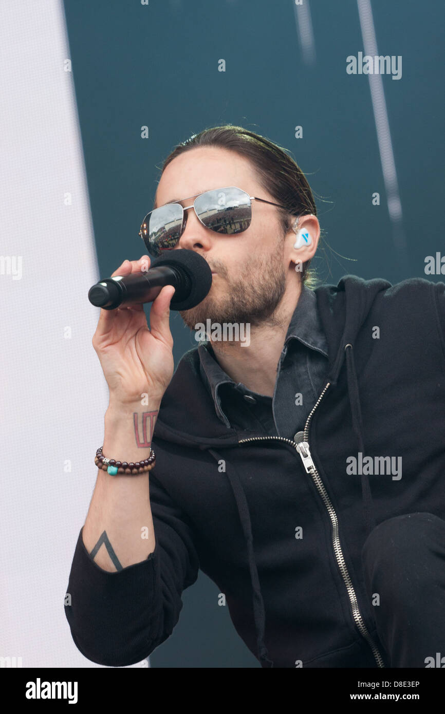 Jared Leto, actor and front man of 30 Seconds to Mars performing at ...