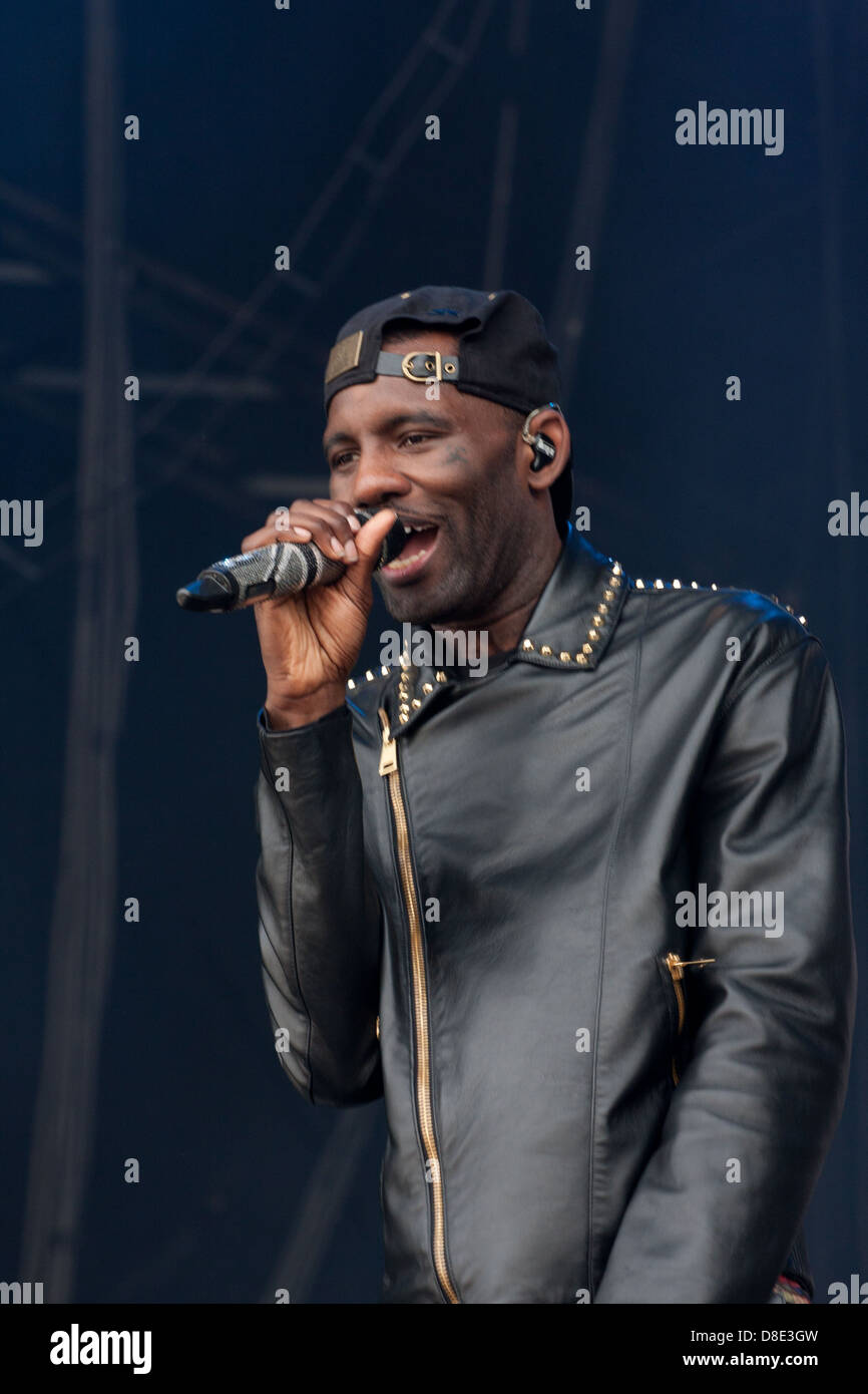 Rapper Wretch 32 performing at Radio1's Big Weekend 2013 in Derry ...