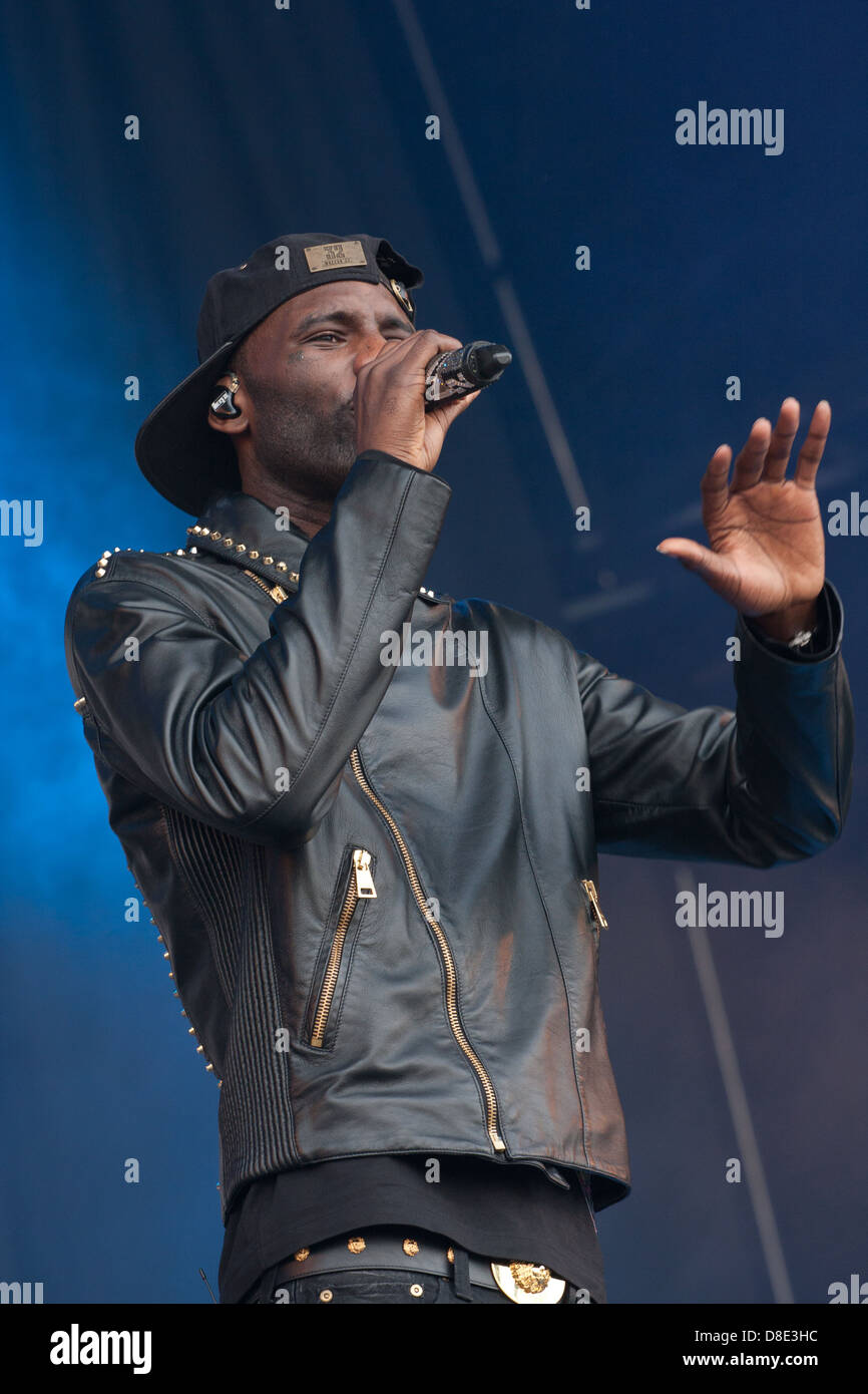Rapper Wretch 32 performing at Radio1's Big Weekend 2013 in Derry ...