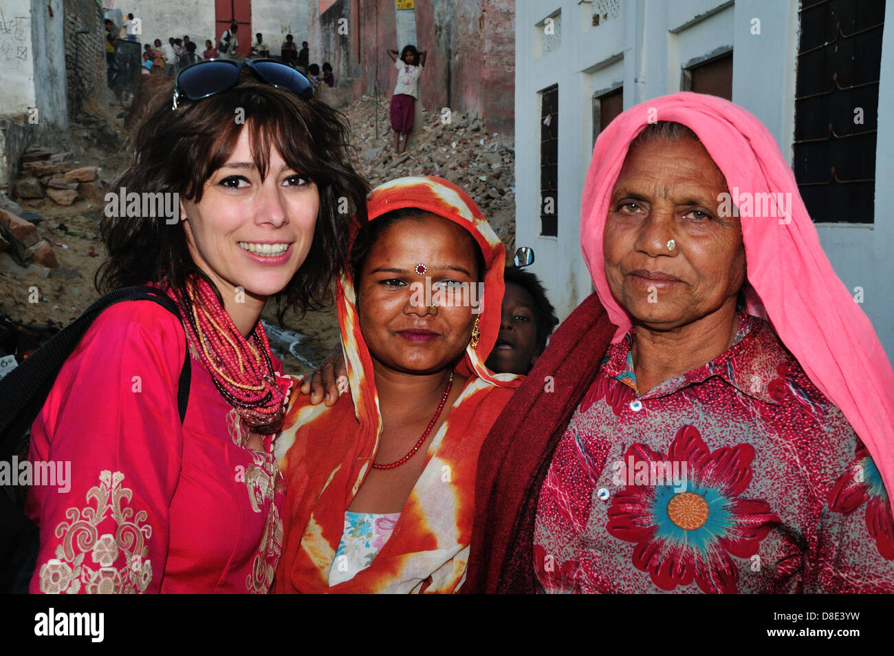 Italian woman and Indian women Stock Photo - Alamy