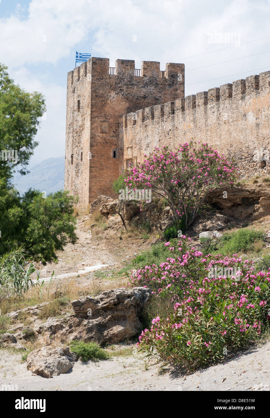 The Venetian Castle at Frangokastello, Crete, Europe Stock Photo - Alamy