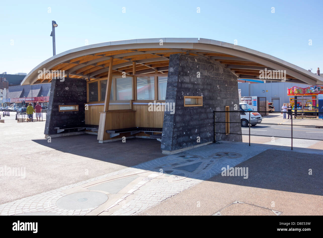 Seaside shelter of a new modern design on the redeveloped Redcar ...