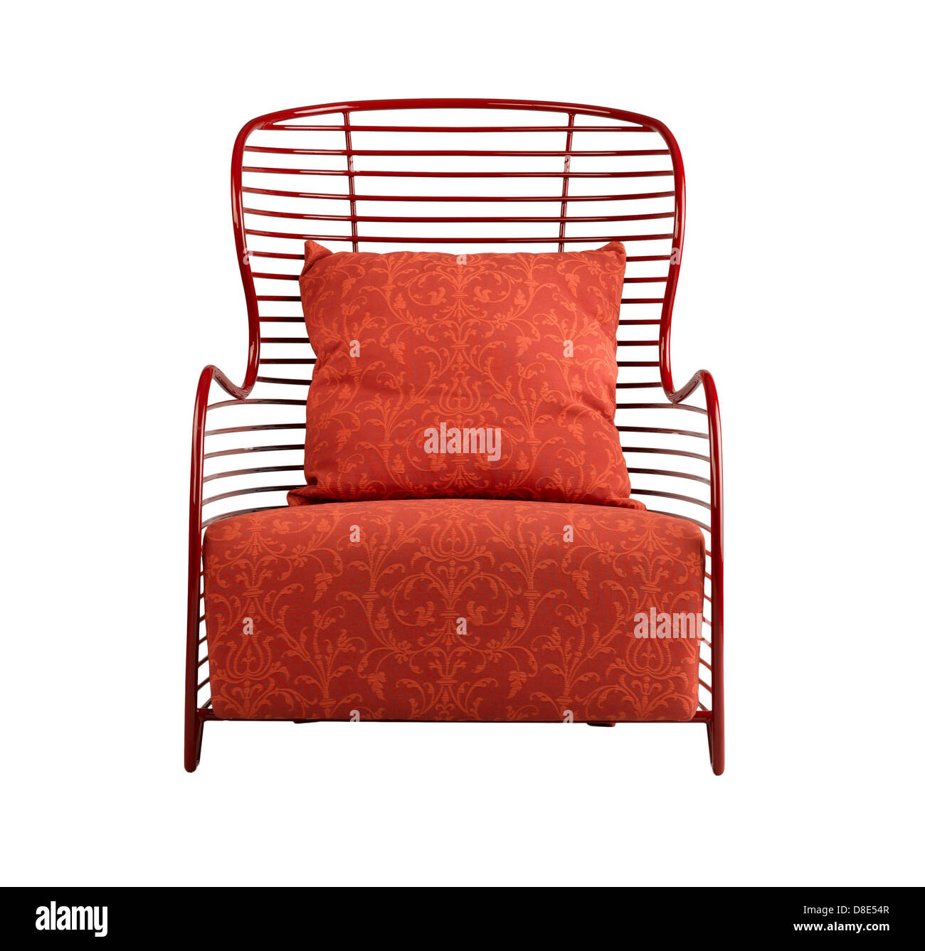 Beautiful red armchair nice for your living room Stock Photo - Alamy