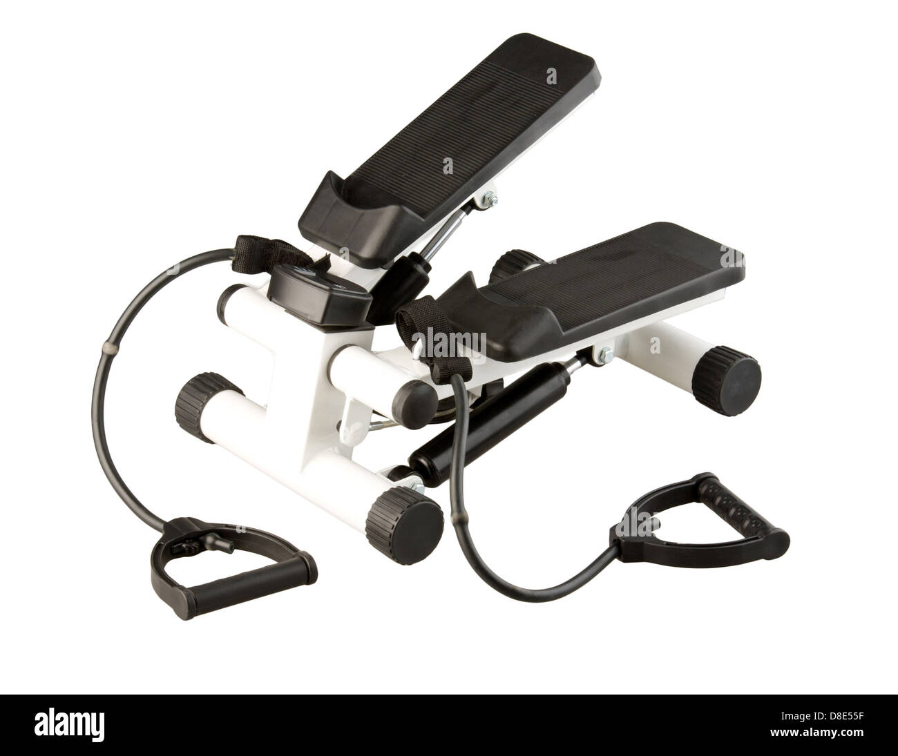 Let's exercise at home by the stepper and accessory elastic handle ...