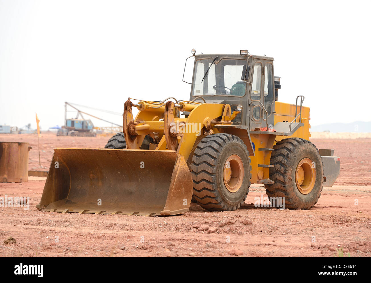 bulldozer on a building site Stock Photo - Alamy