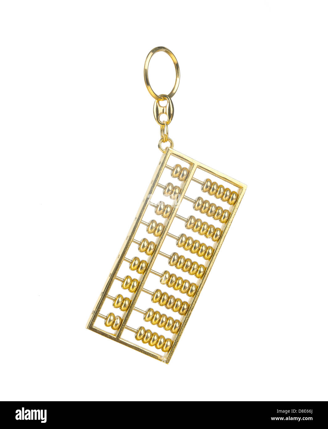 A golden key chain in shape of abacus Stock Photo - Alamy