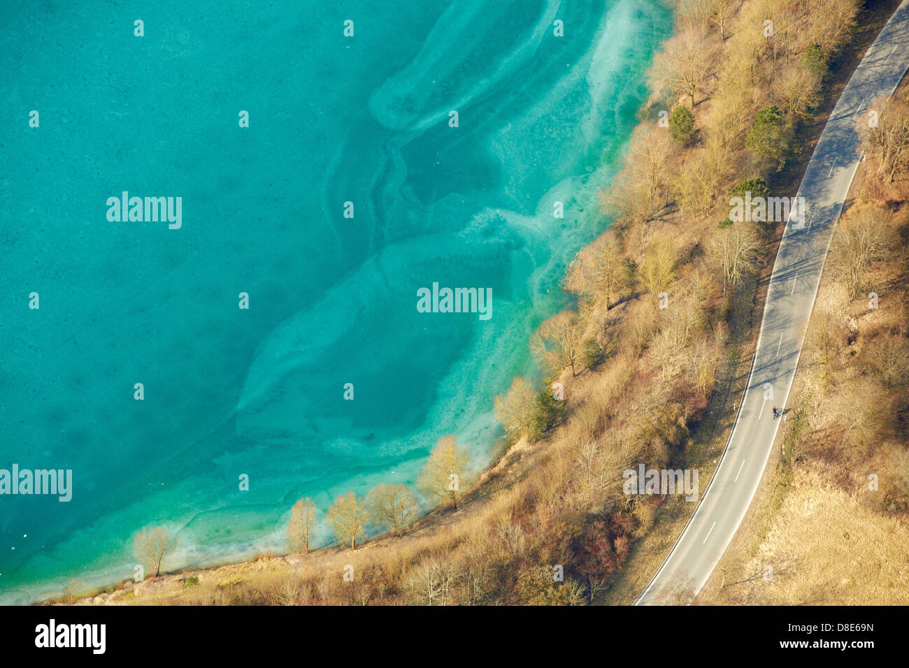 Quarry pond in winter Stock Photo - Alamy