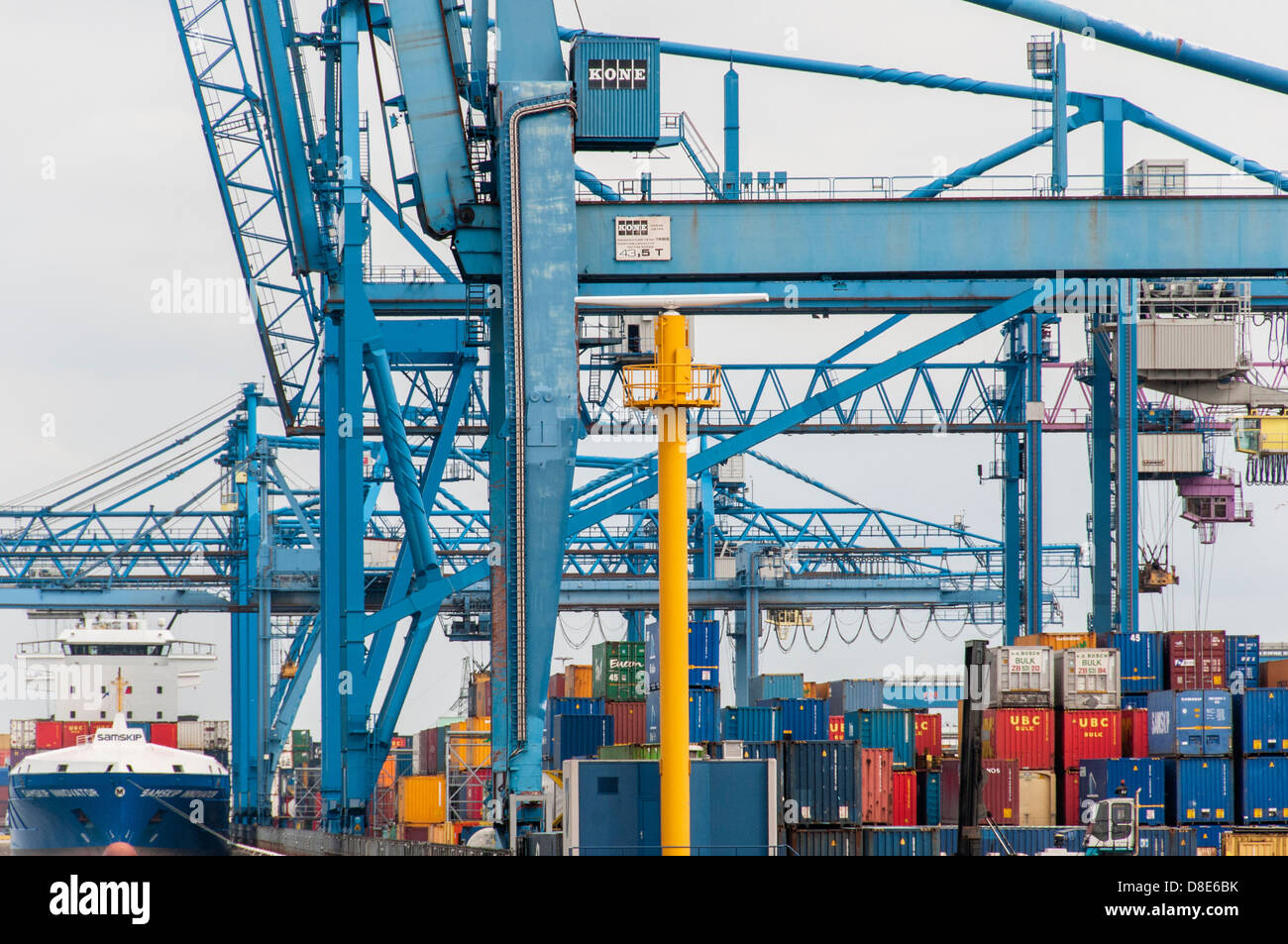 Container port in Rotterdam, Netherlands Stock Photo - Alamy