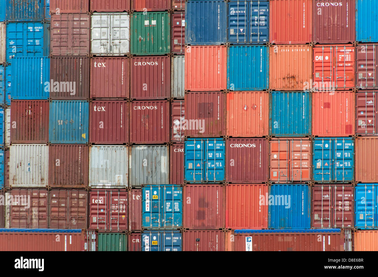Stack of cargo containers Stock Photo - Alamy