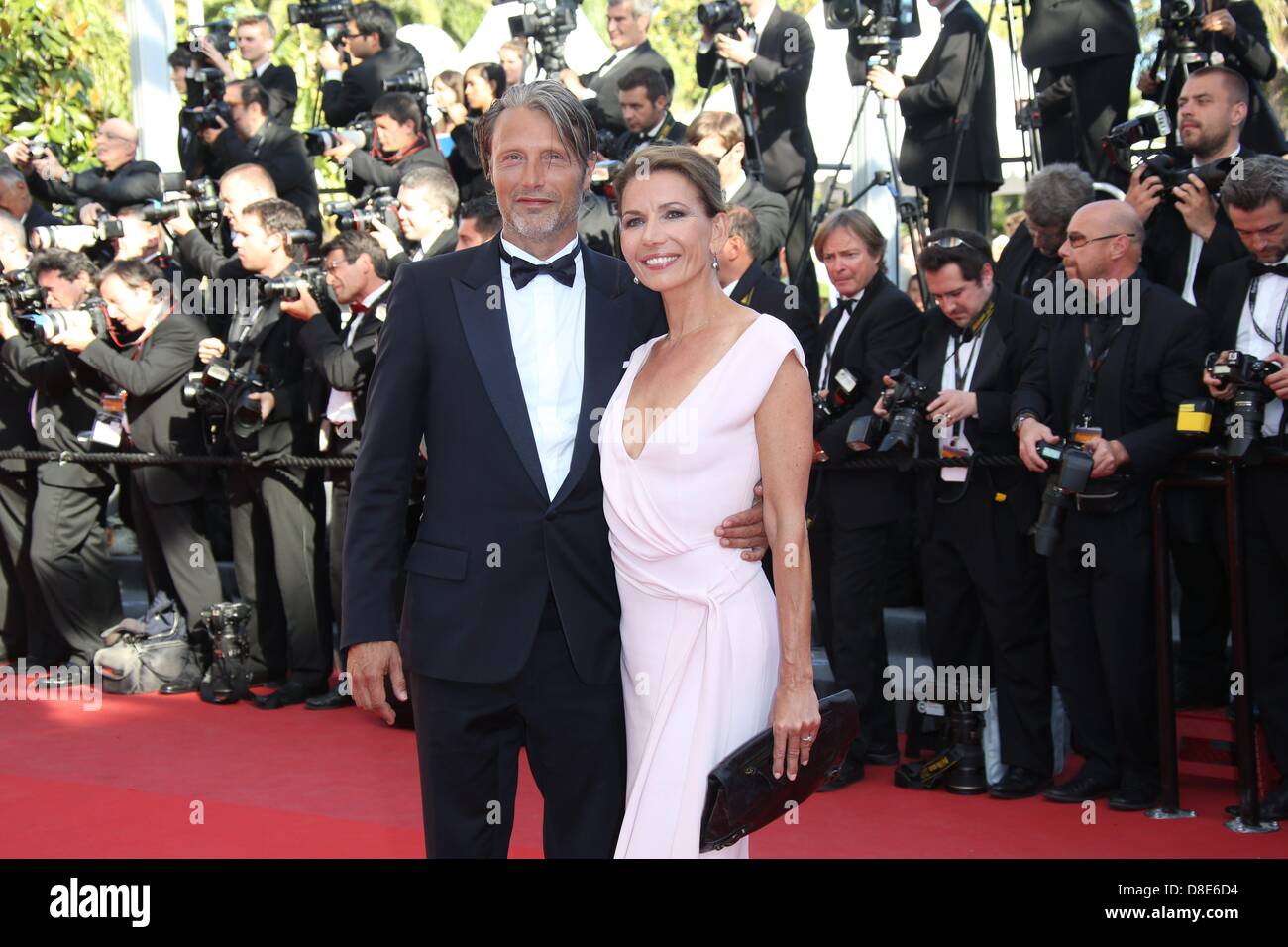Cannes, France. 26th May 2013. Actor Mads Mikkelsen and Hanne Jacobsen ...