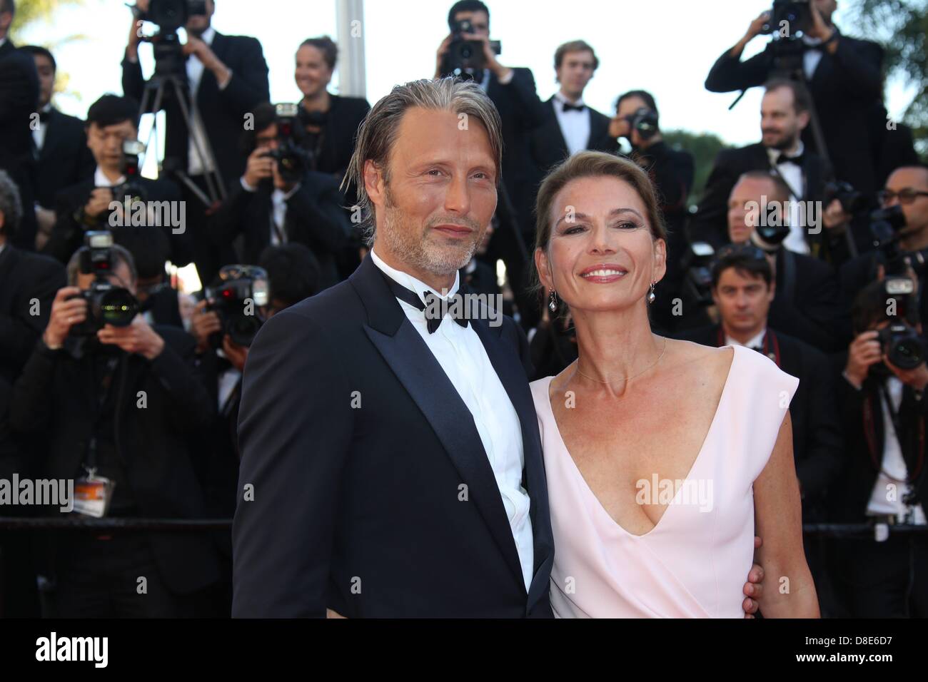 Cannes, France. 26th May 2013. Actor Mads Mikkelsen and Hanne Jacobsen ...