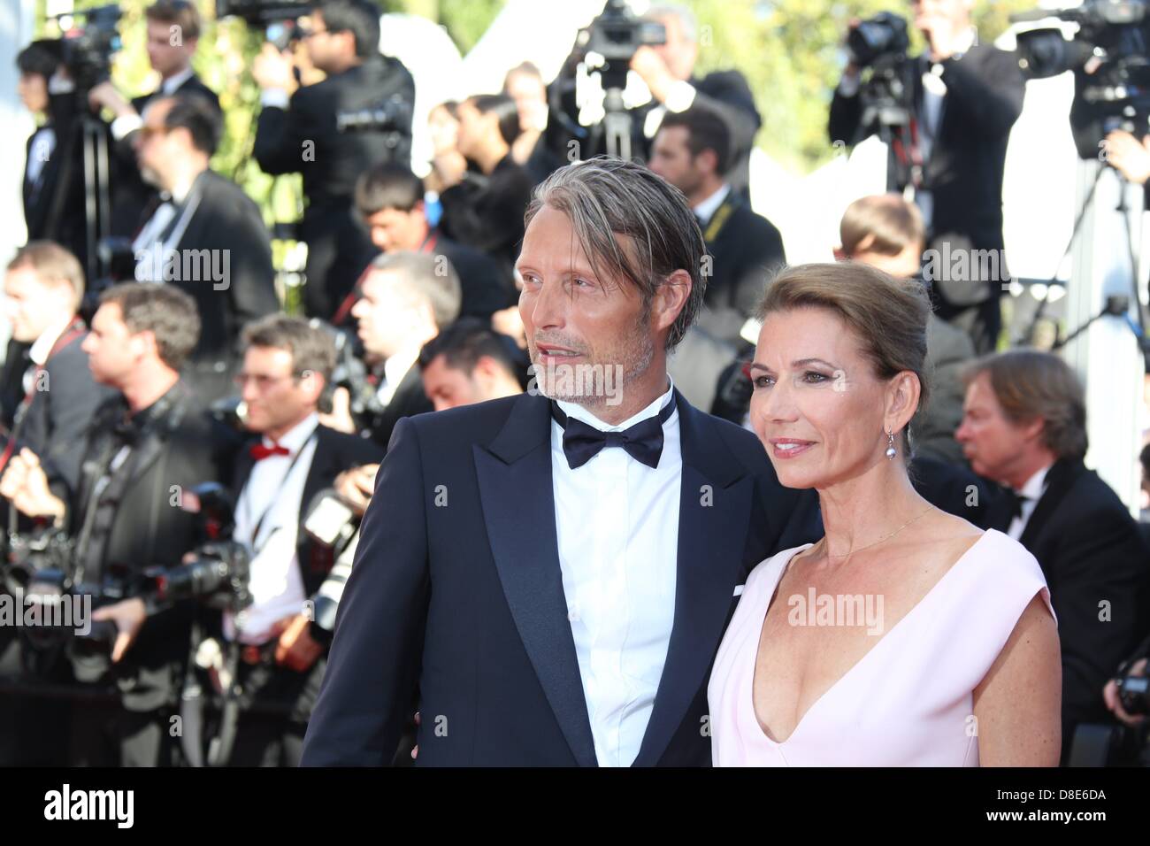 Cannes, France. 26th May 2013. Actor Mads Mikkelsen and Hanne Jacobsen ...