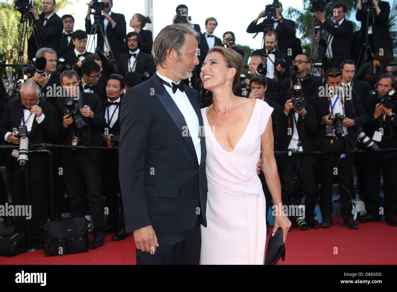 Cannes, France. 26th May 2013. Actor Mads Mikkelsen and Hanne Jacobsen ...